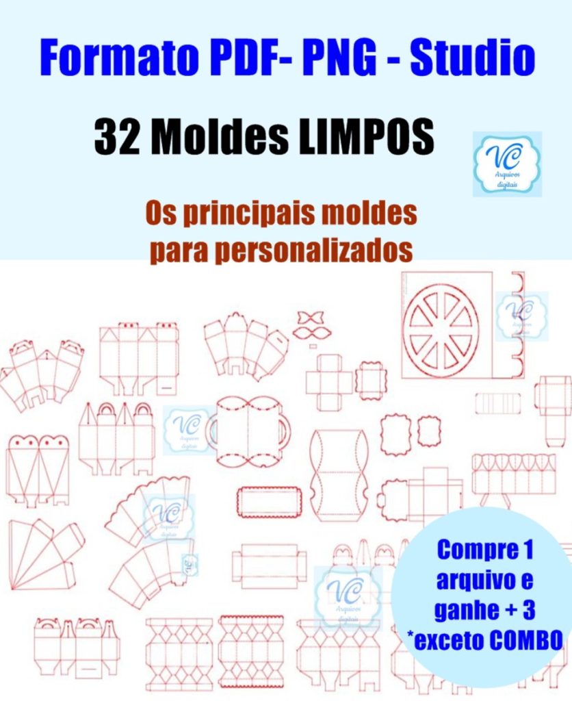 232- Arquivo de Corte Moldes Limpos SILHOUETTE- PNG e PDF - Topo de ...