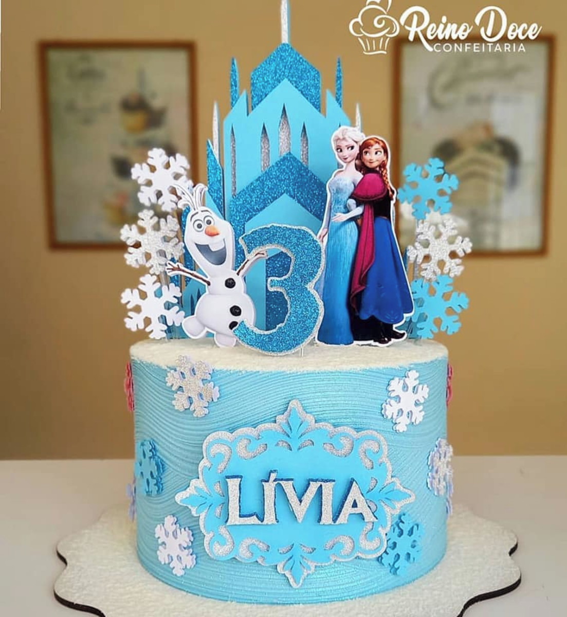 Arquivo de Corte Topo Bolo Frozen Castelo - Topo de Bolo Para Imprimir