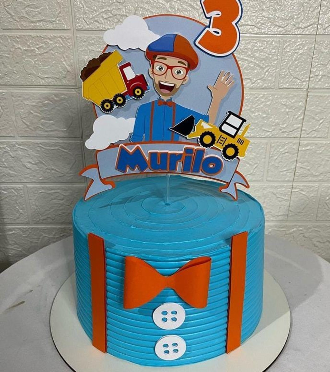 Arquivo de Corte Topo de Bolo Blippi - Topo de Bolo Para Imprimir