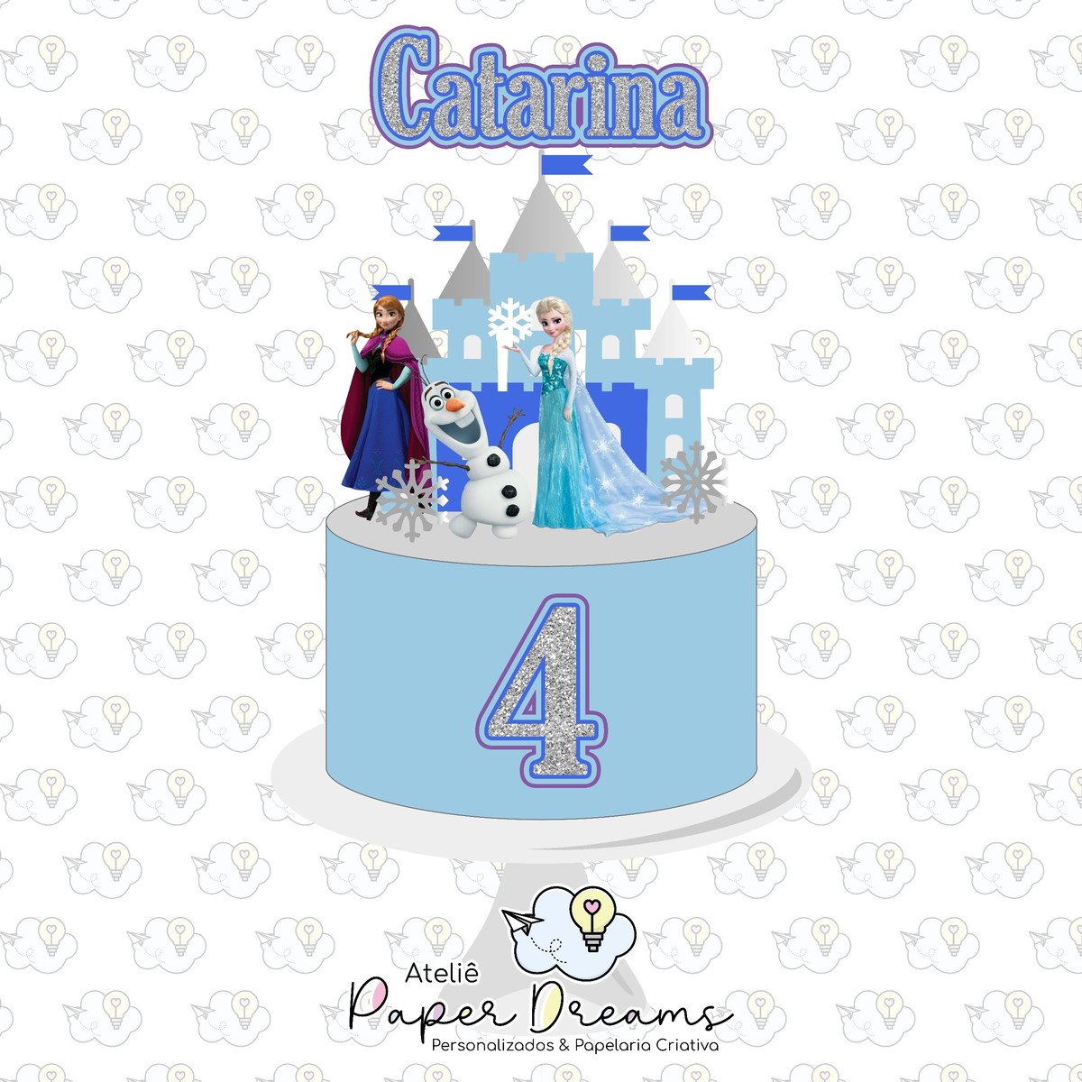 Arquivo de corte topo de bolo – Frozen 2 - Topo de Bolo Para Imprimir