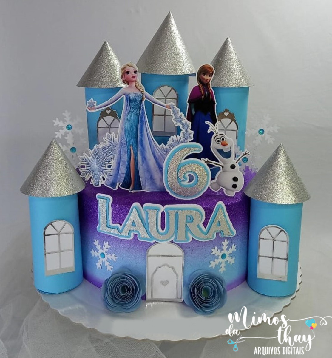 Arquivo de Corte Topo de Bolo Frozen + Castelo 3d 012 - Topo de Bolo ...