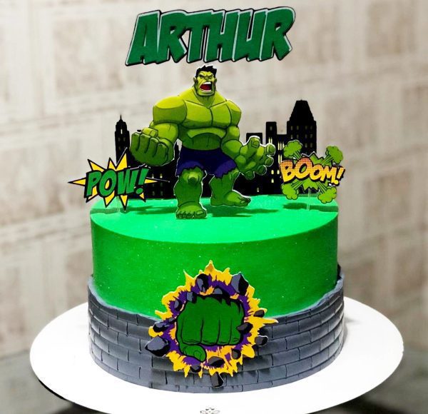 Arquivo de Corte Topo de Bolo Hulk A2 - Topo de Bolo Para Imprimir