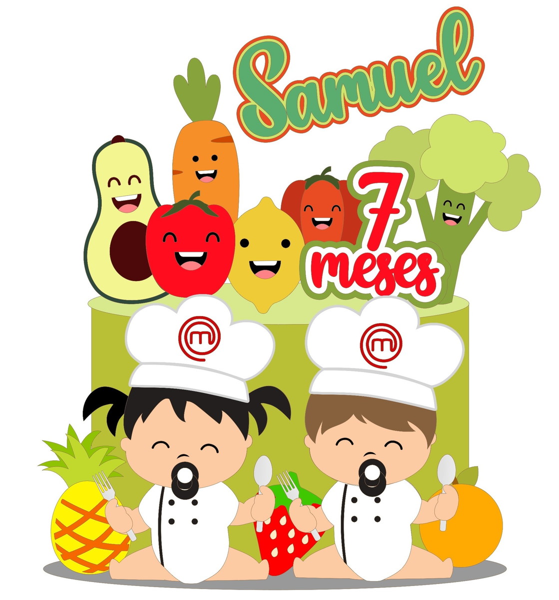 Arquivo De Corte Topo De Bolo Masterchef 512 - Topo de Bolo Para Imprimir