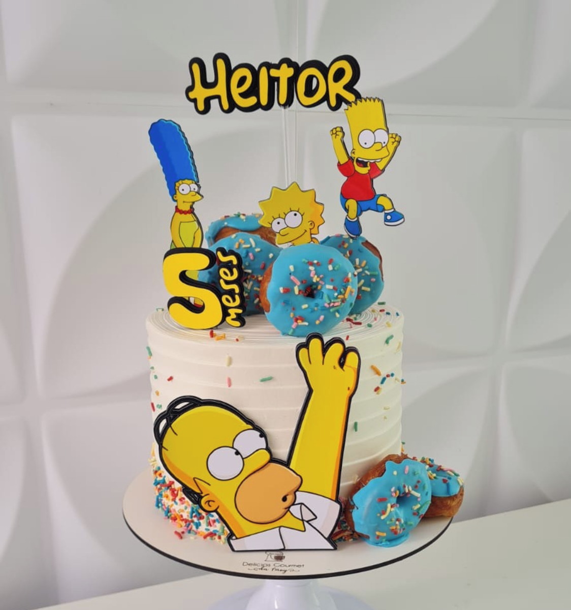 Arquivo de Corte Topo de Bolo os Simpsons com Dunut - Topo de Bolo Para ...