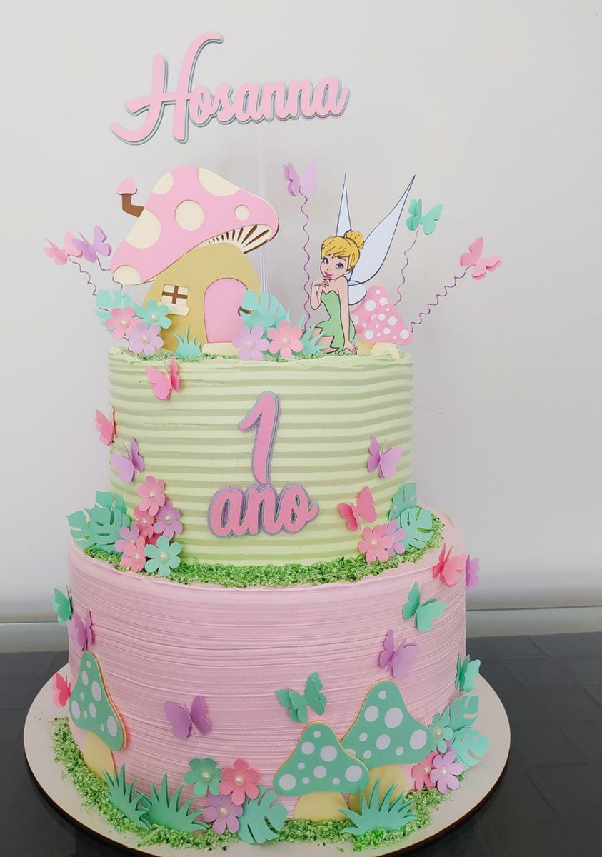 Arquivo de Corte Topo de Bolo Tinker Bell Cogumelos – Topo de Bolo Para ...