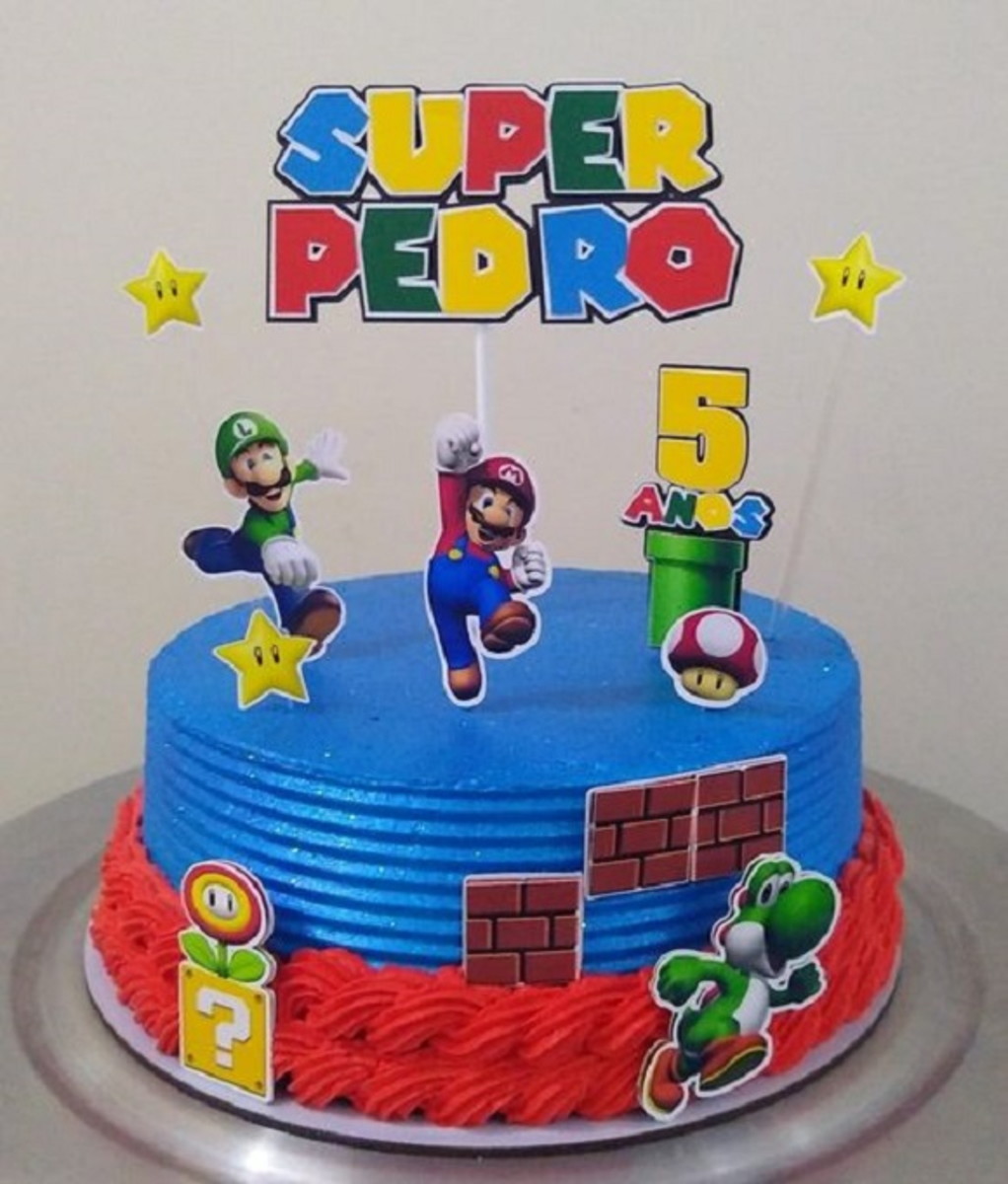 Arquivo Silhouette Topo De Bolo Super Mario 01 Studio - Topo de Bolo ...