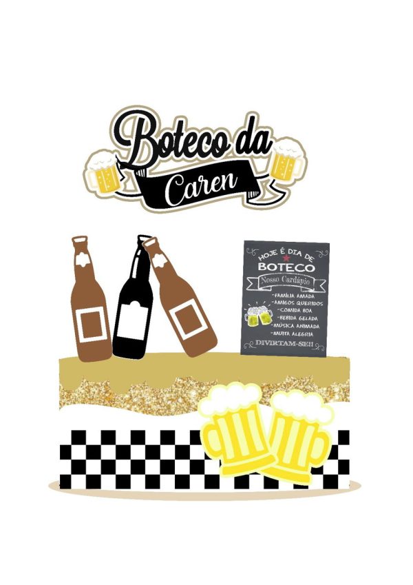 Arquivo topo de bolo boteco - Topo de Bolo Para Imprimir