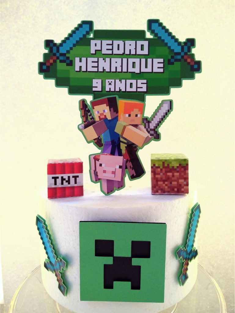 Topo de bolo - Minecraft