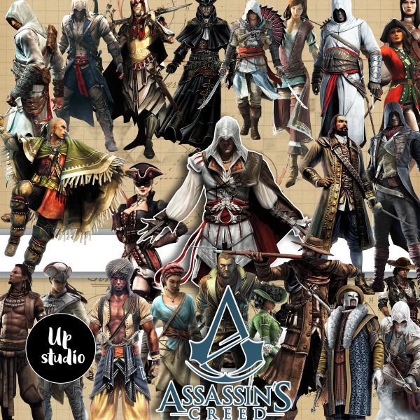 Kit Digital Assassins Creed – Topo de Bolo Para Imprimir