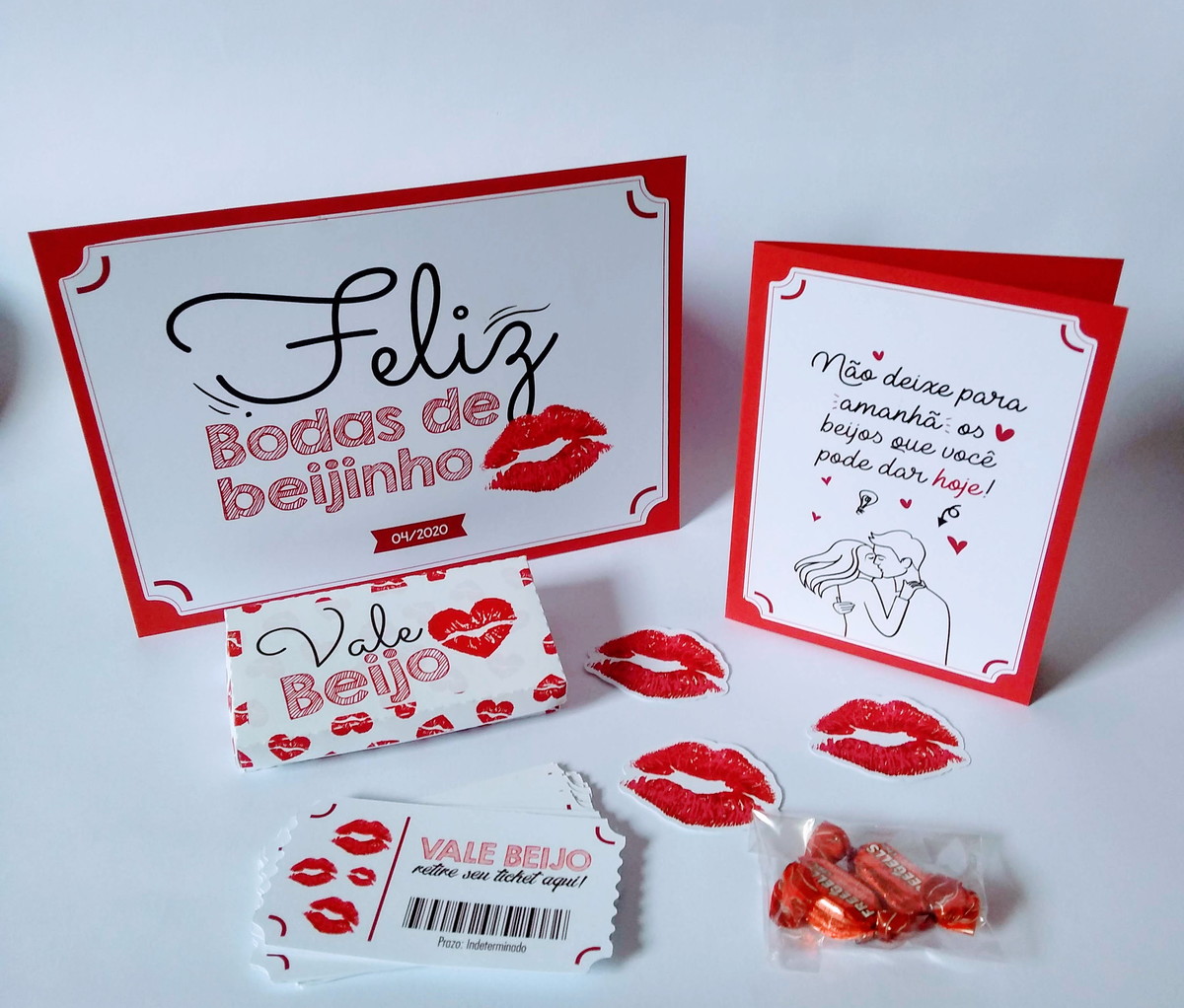 Kit Digital – Bodas de Beijinho - Topo de Bolo Para Imprimir
