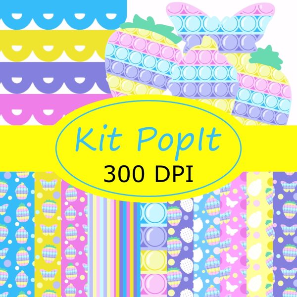 Kit digital Fidget toys Pop It - Topo de Bolo Para Imprimir