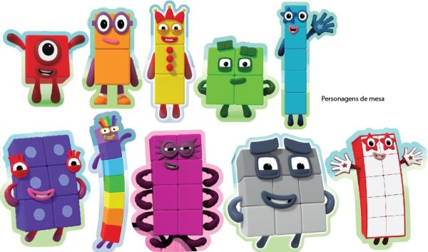 Kit digital Numberblocks - Topo de Bolo Para Imprimir