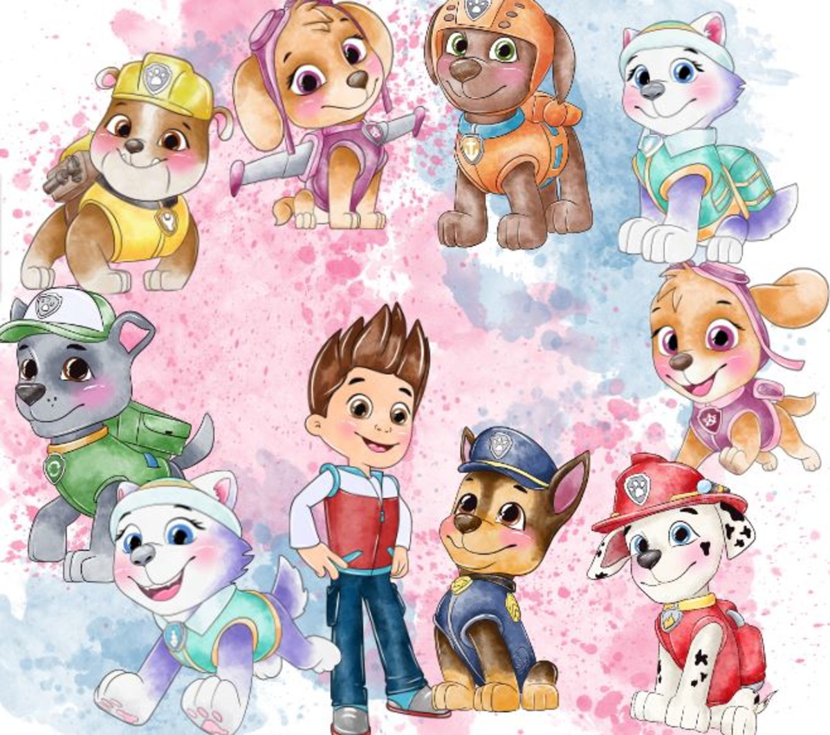 Kit Digital Patrulha Canina Aquarela 1404 - Topo de Bolo Para Imprimir Kit Digital Patrulha Canina Aquarela 1404 - Topo de Bolo Para Imprimir