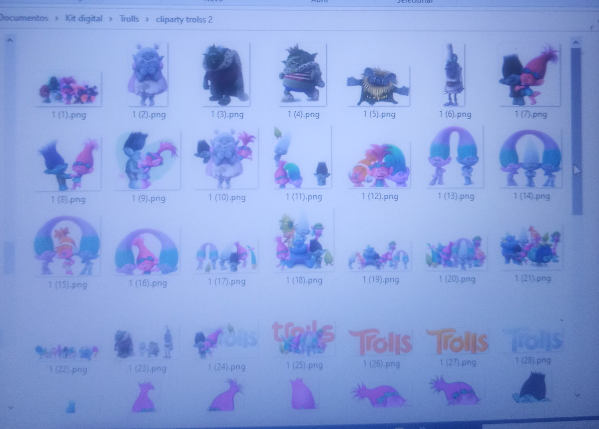 Kit Digital Trolls 3 - Topo de Bolo Para Imprimir