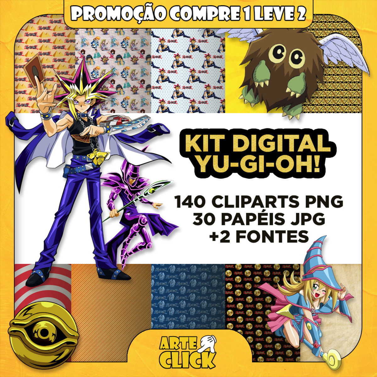 Kit Digital Yu-gi-oh! – Topo de Bolo Para Imprimir