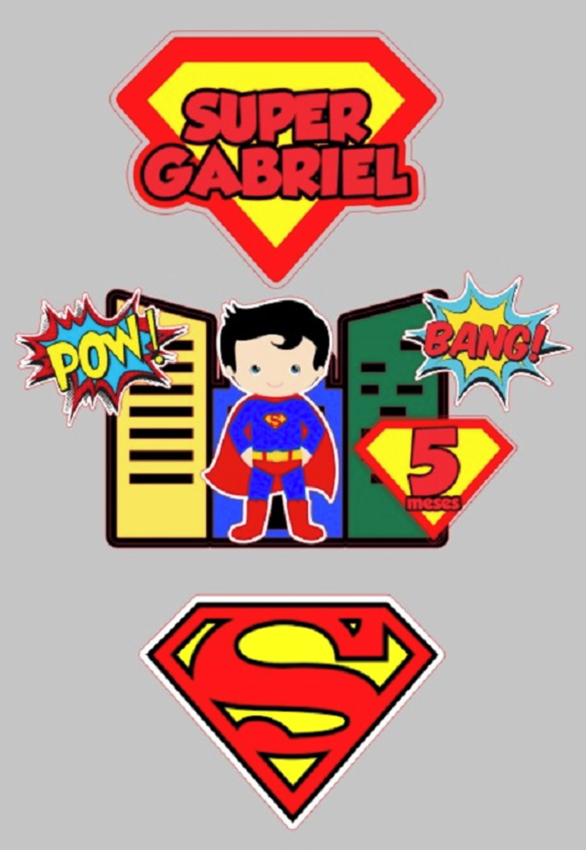 Moldes – Topo De Bolo – Super Homem- Arq Digital -#1008 - Topo de Bolo ...