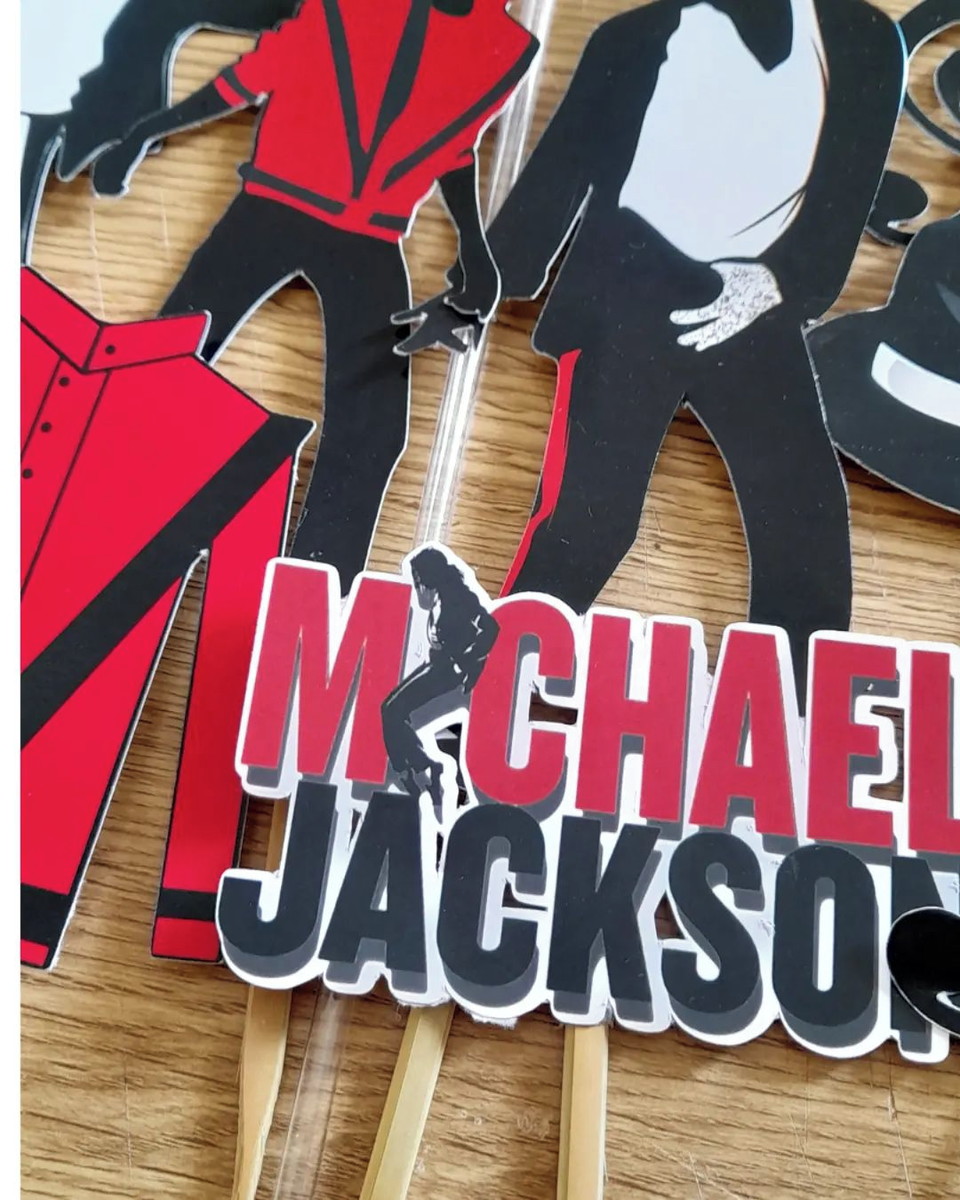 Topo de Bolo Michael Jackson - Topo de Bolo Para Imprimir