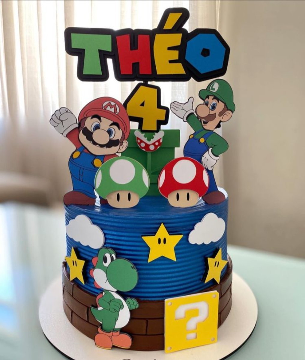 Topo de Bolo Super Mario – Arquivo de Corte Silhouette – Topo de Bolo ...