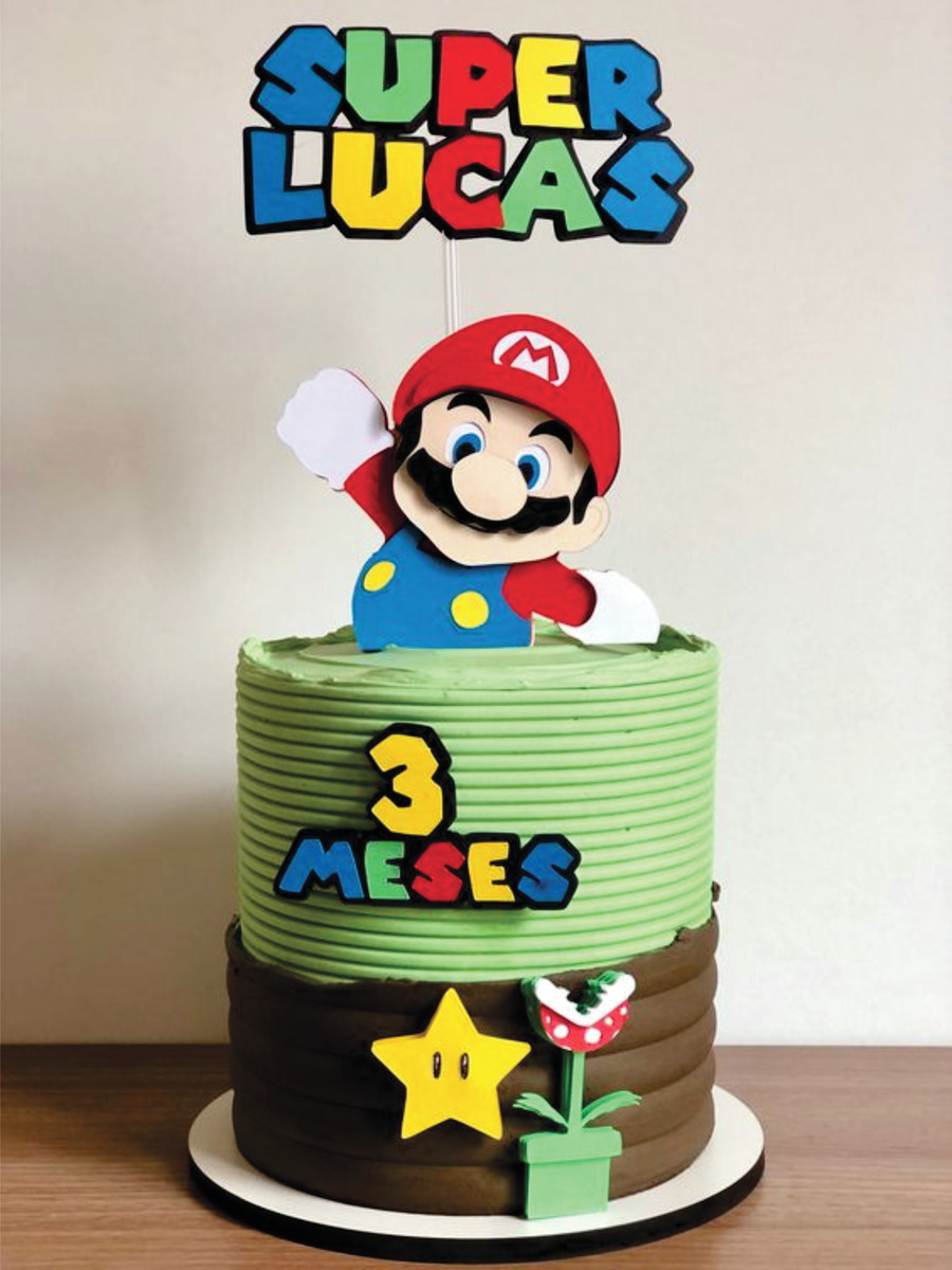 Topo de Bolo Super Mario Arquivo de Corte - Topo de Bolo Para Imprimir
