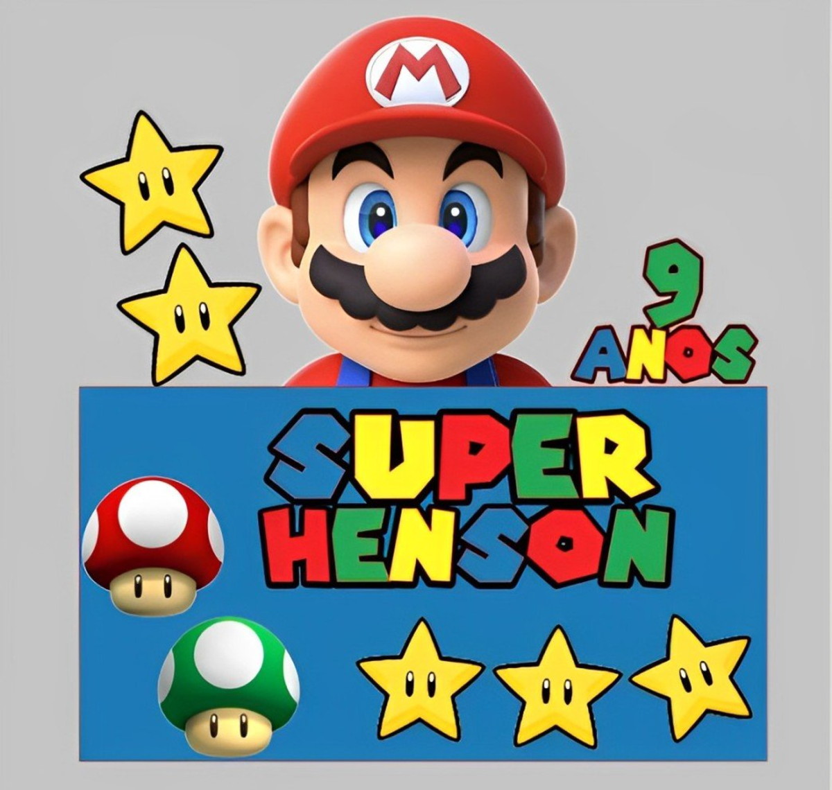 Topo de Bolo Super Mario – Arquivo Digital – Topo de Bolo Para Imprimir