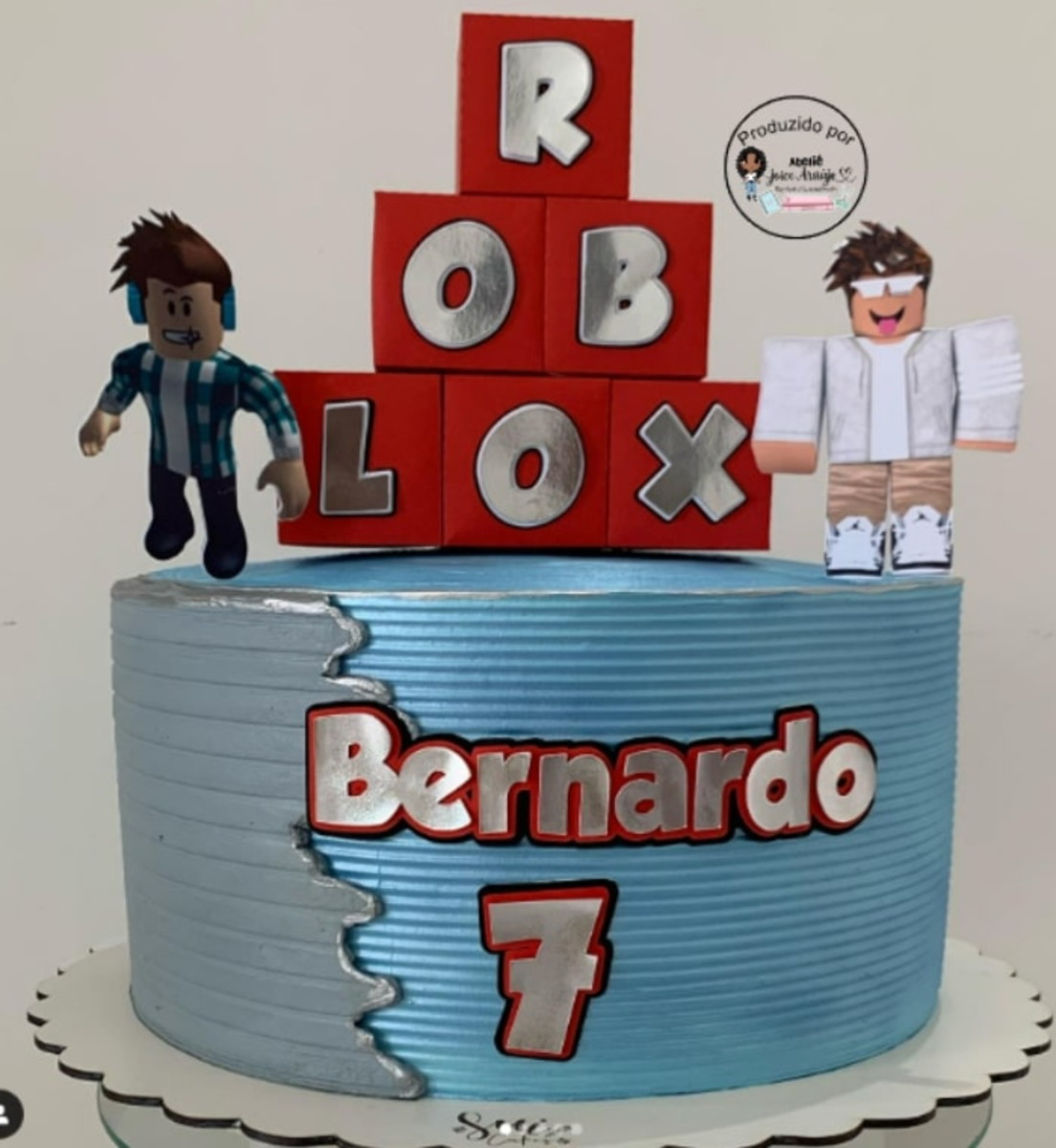 425 - Arquivo de Corte Topo de Bolo Roblox com Caixa 3d - Topo de Bolo ...