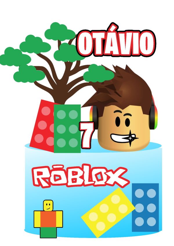853 - Arquivo Digital Topo de Bolo Roblox - Topo de Bolo Para Imprimir