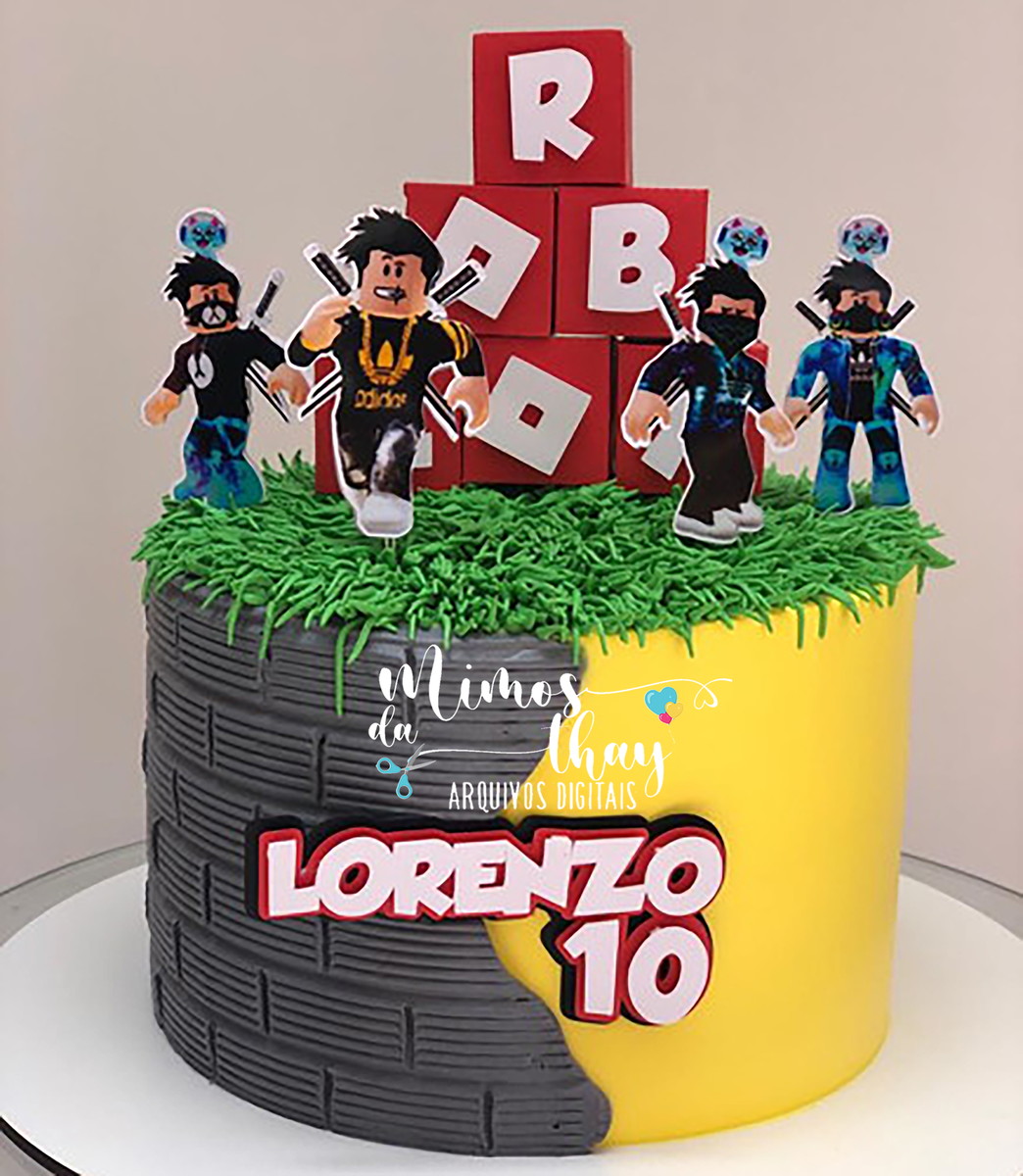 Arquivo Corte: Topo de Bolo Roblox 004 - Topo de Bolo Para Imprimir