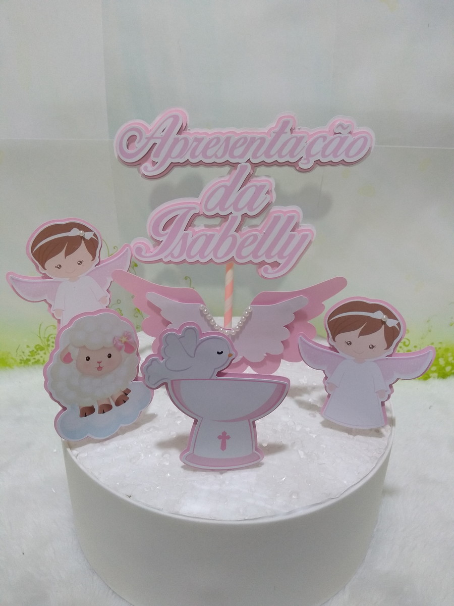 Arquivo de Corte Topo de Bolo Batizado 12 (Studio) - Topo de Bolo Para ...