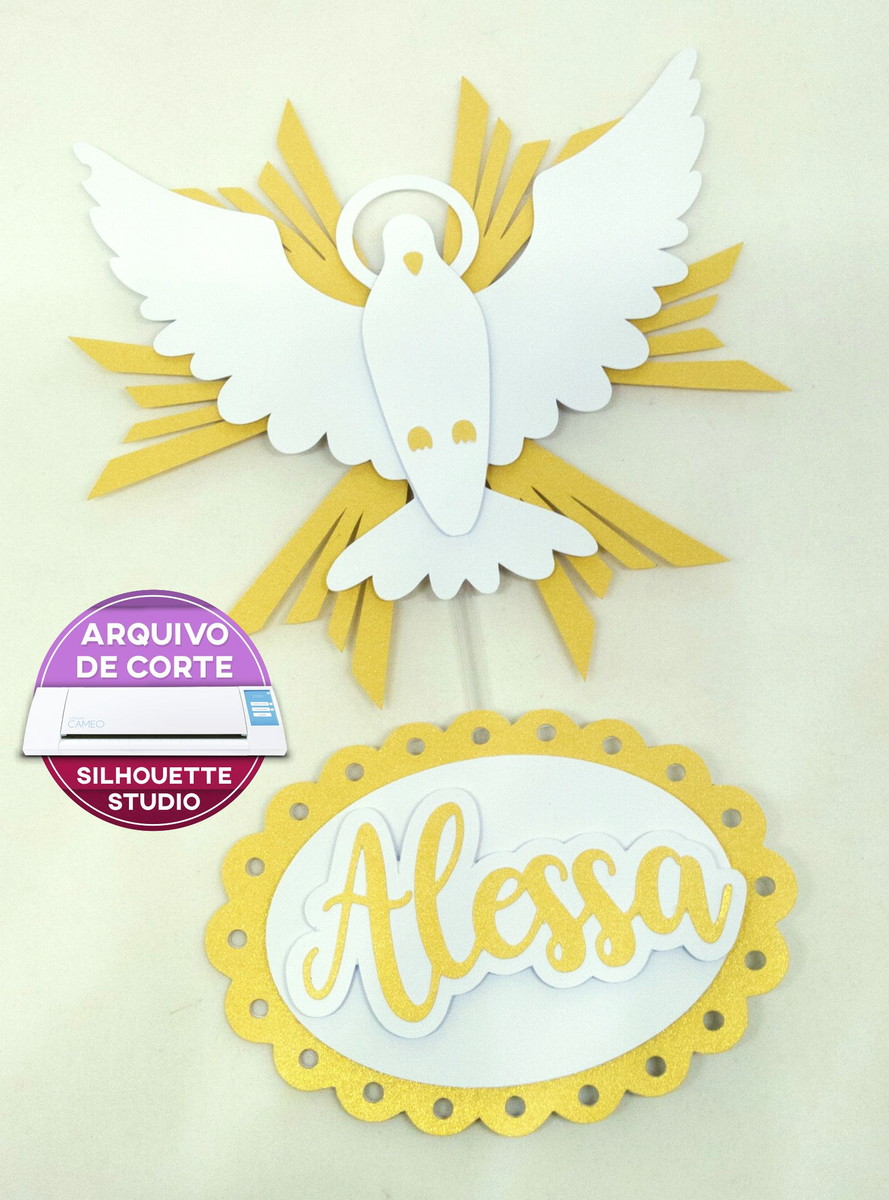 Arquivo de corte Topo de bolo Batizado CAMADAS COD: 1835 – Topo de Bolo ...