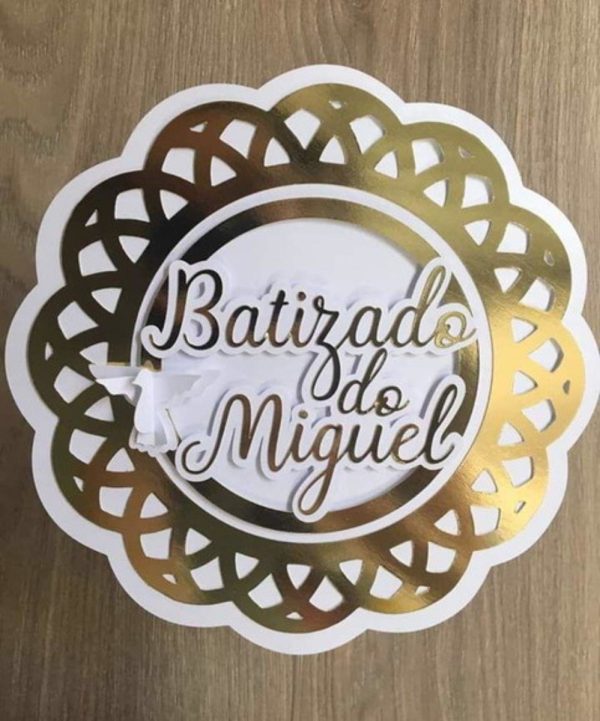 Arquivo De Corte Topo De Bolo Batizado Frame Studio - Topo de Bolo Para ...