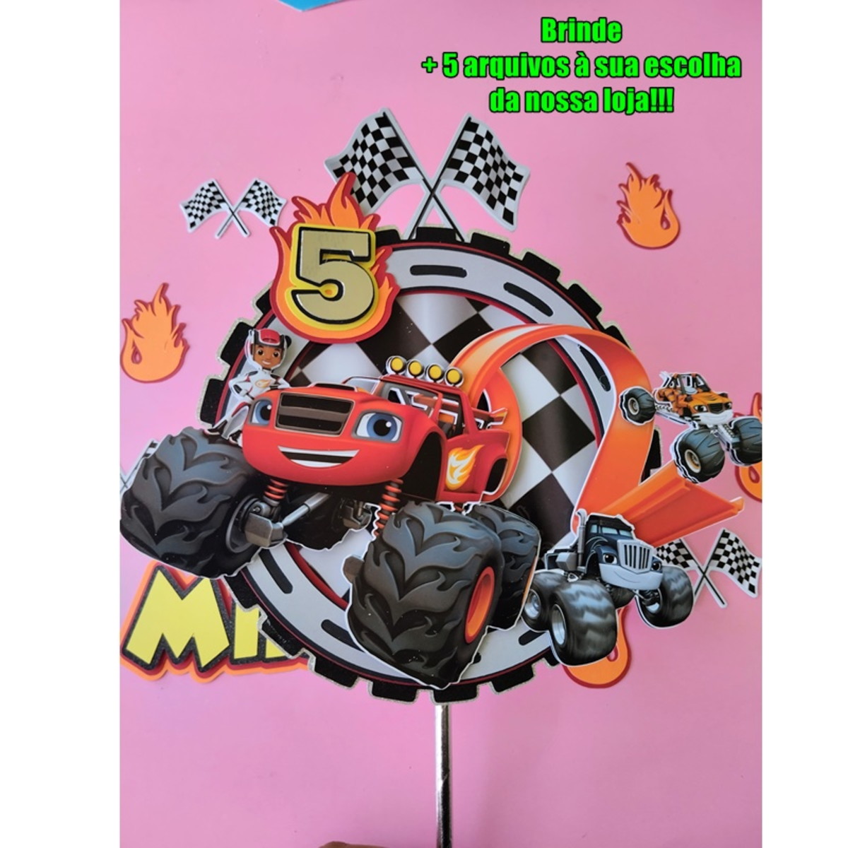 Arquivo de Corte Topo de Bolo Blaze And The Monster Machines - Topo de ...