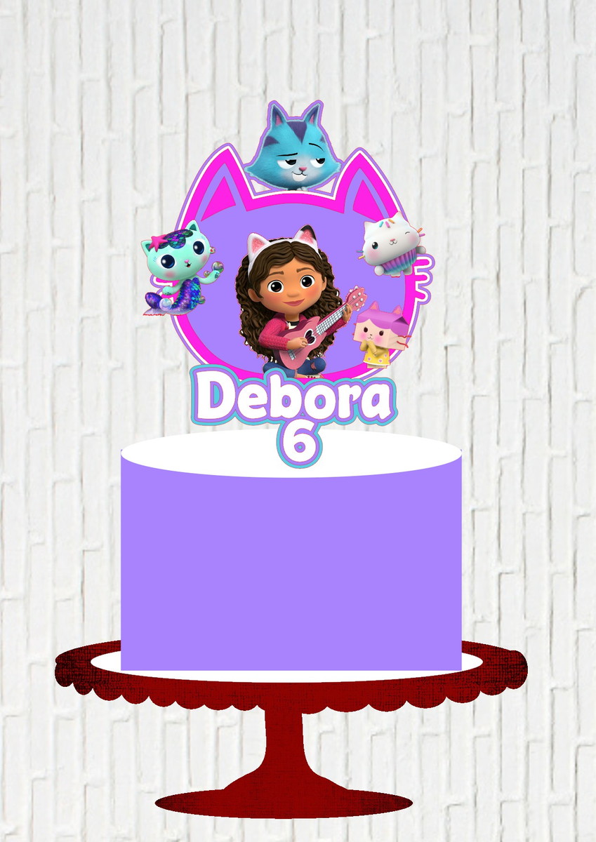 Arquivo de Corte Topo de Bolo Casa da Gabby - Topo de Bolo Para Imprimir