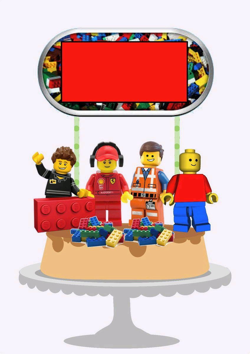 ARQUIVO DE CORTE TOPO DE BOLO LEGO (#1555) - Topo de Bolo Para Imprimir