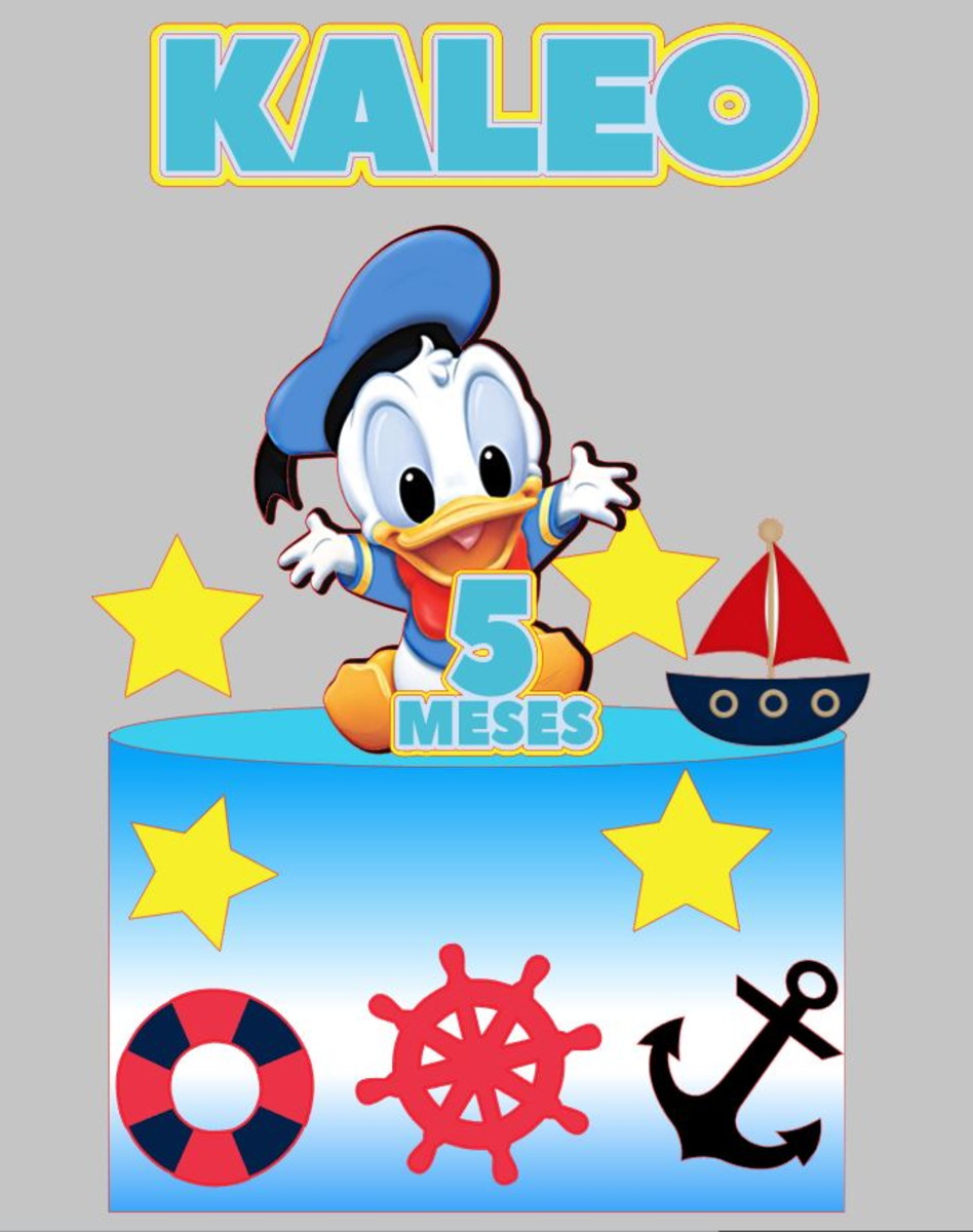 Arquivo de corte topo de bolo pato Donald baby - Topo de Bolo Para Imprimir Arquivo de corte topo de bolo pato Donald baby - Topo de Bolo Para Imprimir
