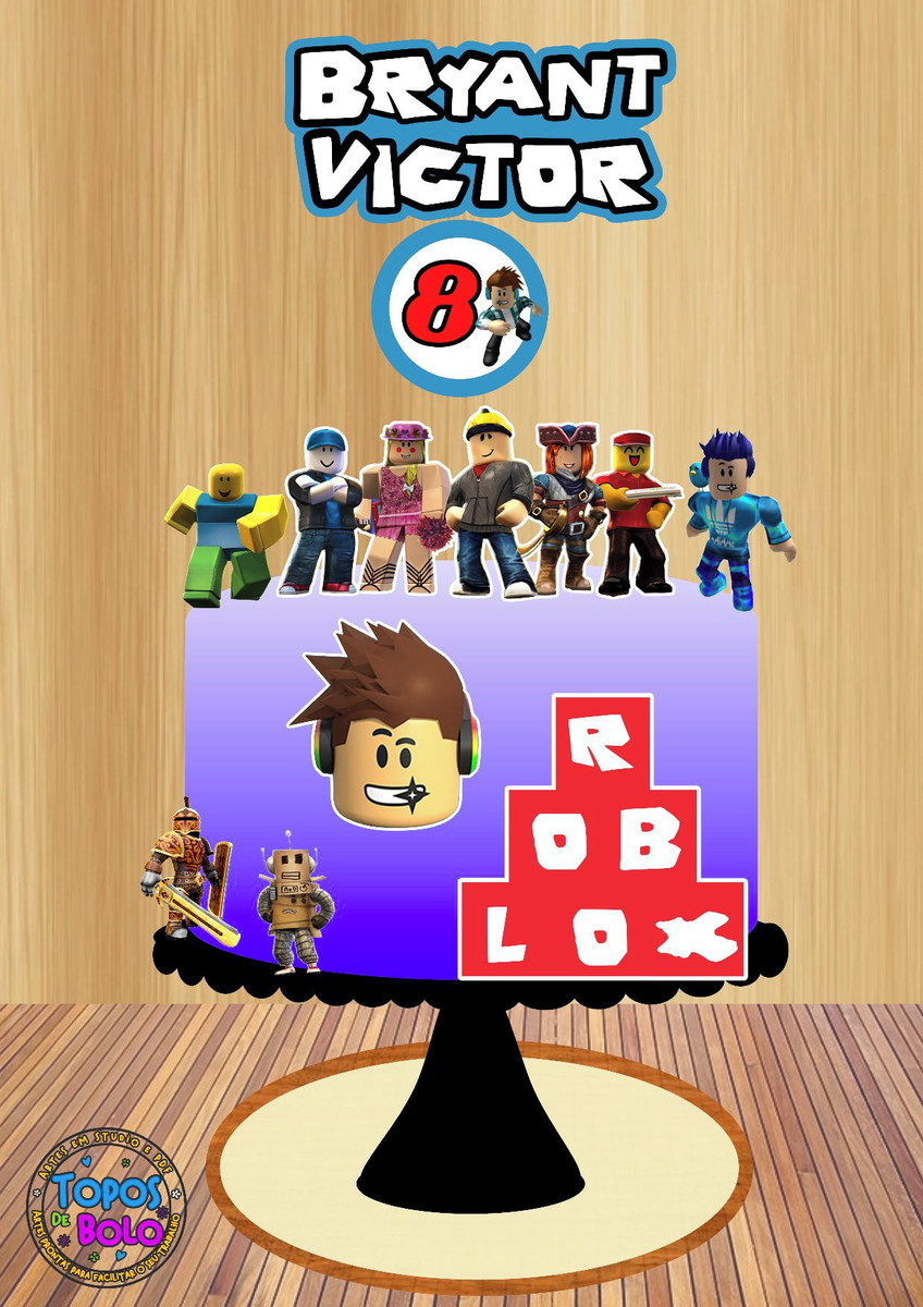 Arquivo de Corte Topo de Bolo Roblox 01 - Topo de Bolo Para Imprimir