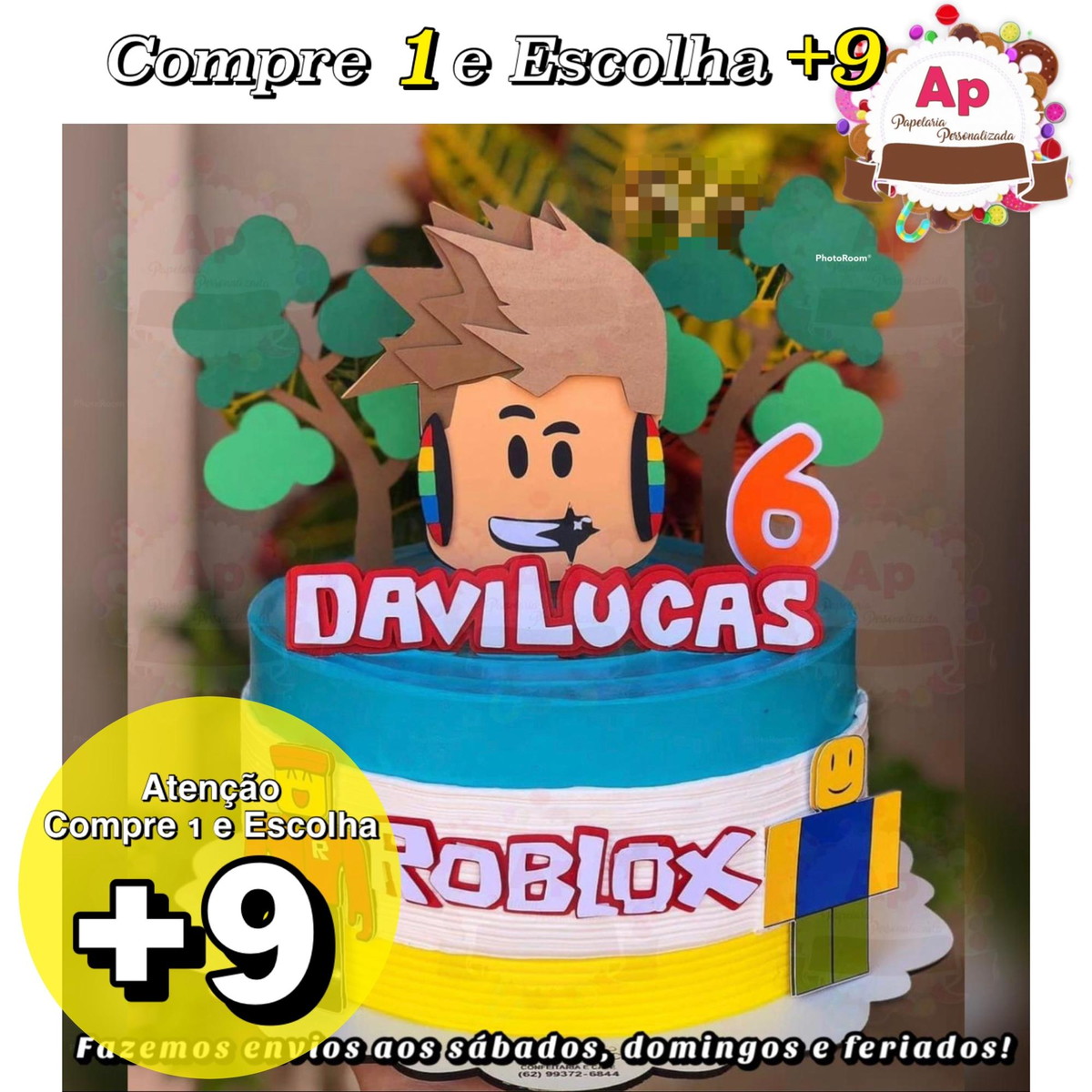 Arquivo de Corte Topo de Bolo Roblox Arvore - Studio - Topo de Bolo ...