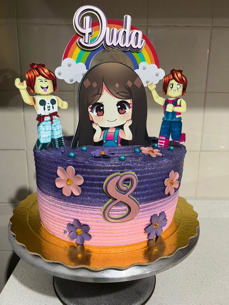 Arquivo de Corte Topo de Bolo Roblox Menina - Topo de Bolo Para Imprimir