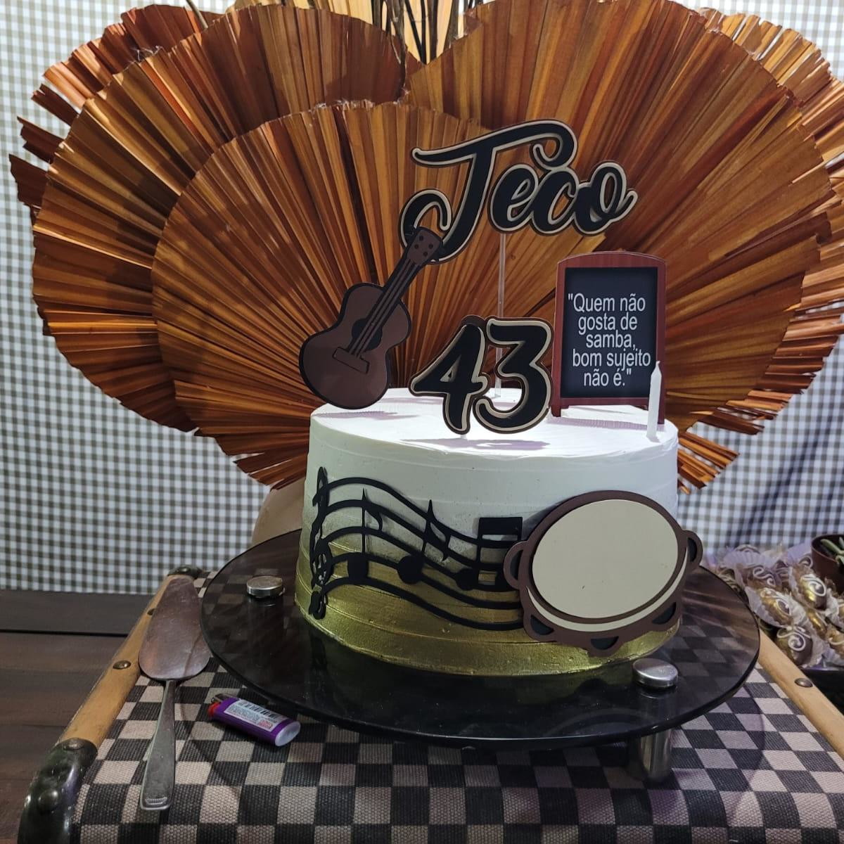 Arquivo de Corte Topo de Bolo Samba Camadas - Topo de Bolo Para Imprimir