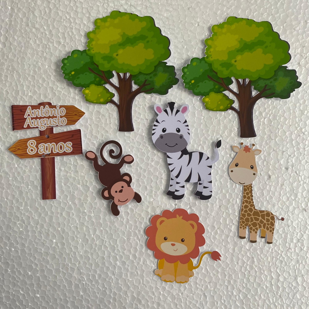 Arquivo Digital Topo de Bolo Safari Cute - Topo de Bolo Para Imprimir