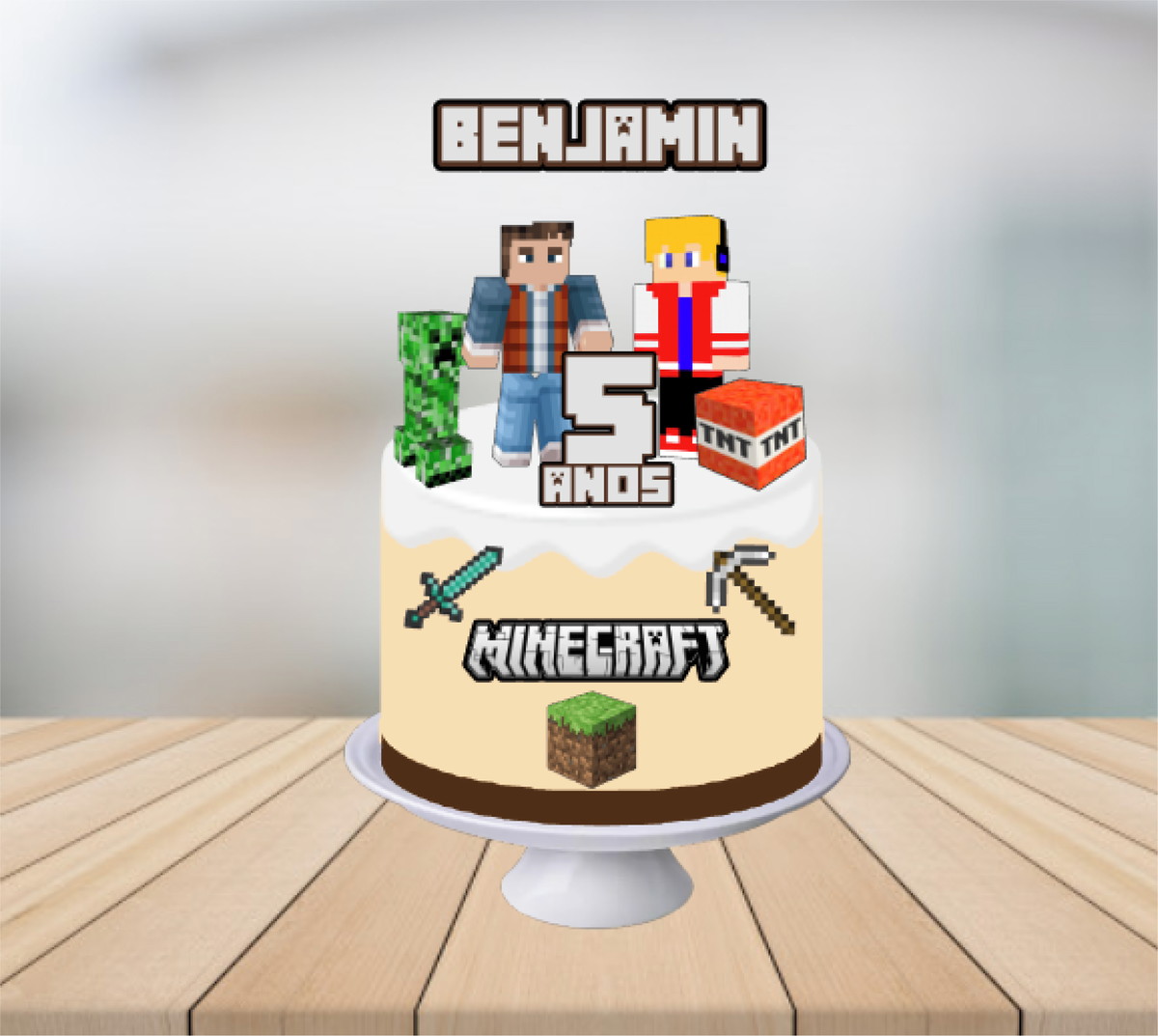 Arquivo Silhouette – Topper de Bolo Minecraft - Topo de Bolo Para Imprimir