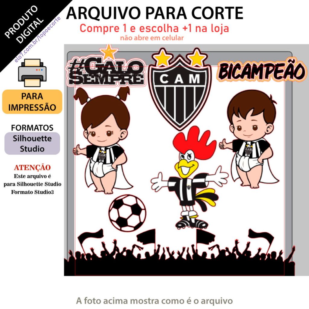 ARQUIVO Topo de bolo Atlético Mineiro Baby +1 arquivo - Topo de Bolo ...