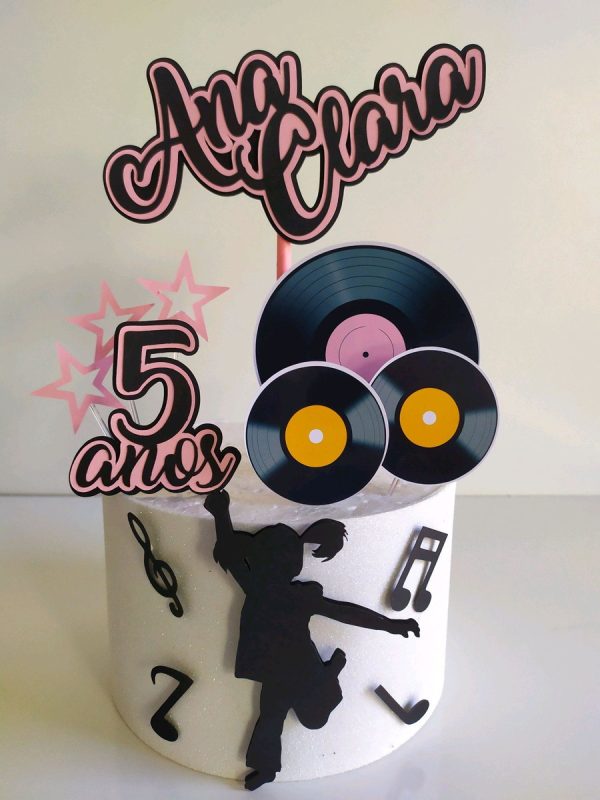 Arquivo Topo De Bolo Discoteca Menina Topo De Bolo Para Imprimir