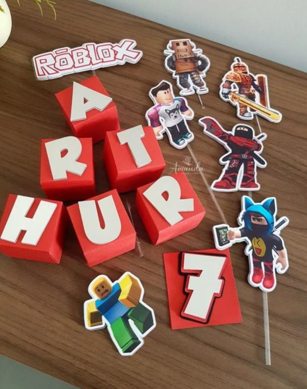 Arquivo Topo Roblox - Topo de Bolo Para Imprimir