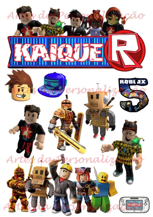 Arte Digital Topo Roblox - Topo de Bolo Para Imprimir