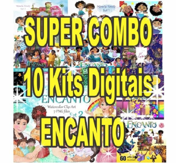 Kit Digital Encanto Combo 10 Kits – Topo de Bolo Para Imprimir