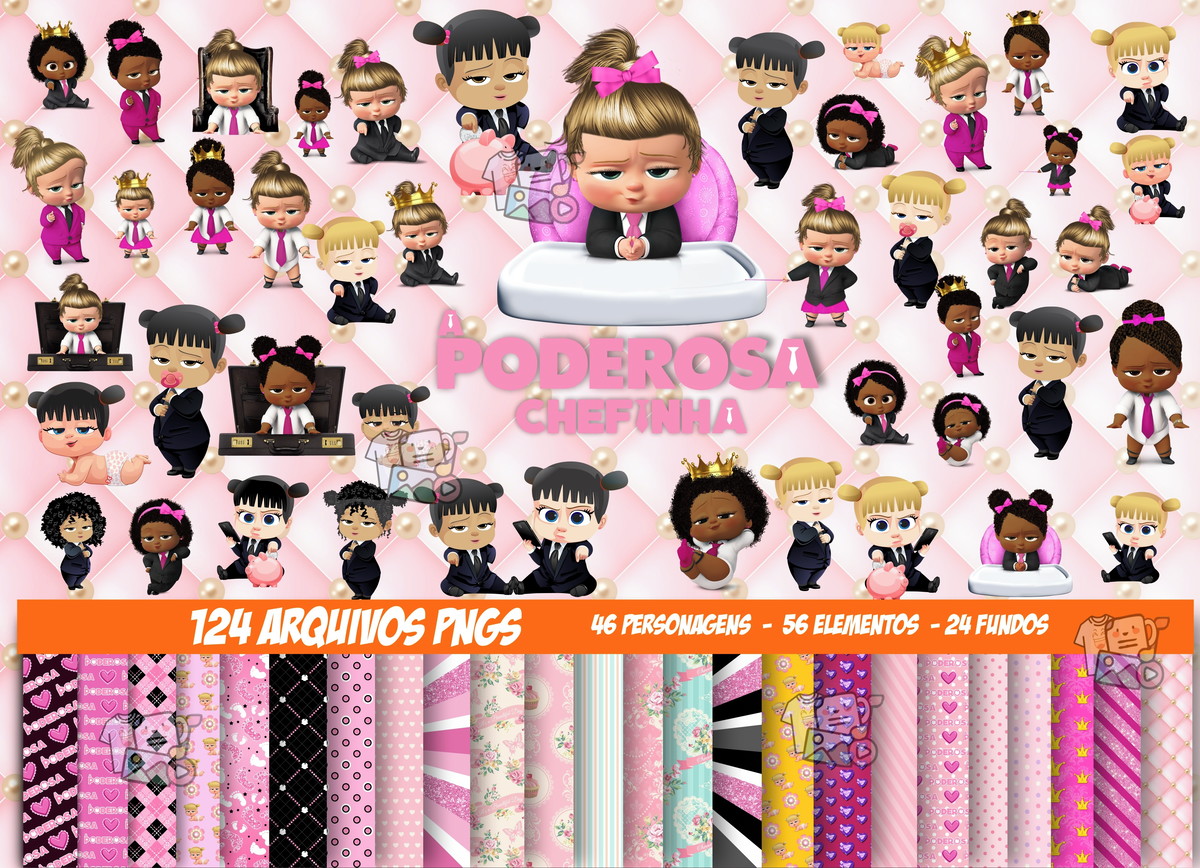 Kit Digital Poderosa Chefinha – Topo de Bolo Para Imprimir