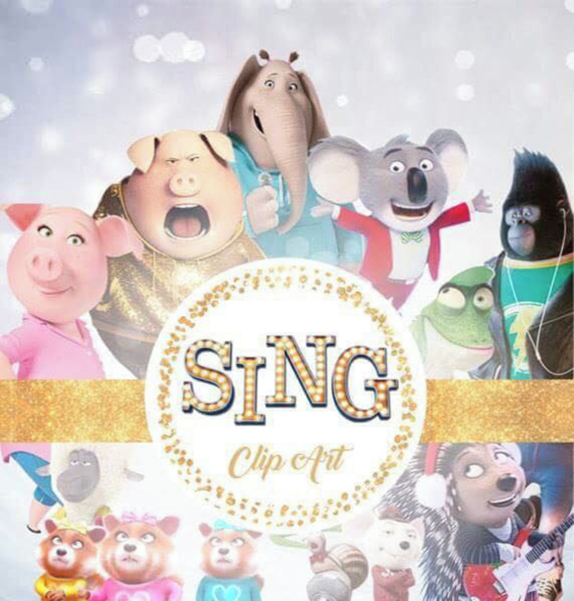 Kit Digital - Sing - Topo de Bolo Para Imprimir