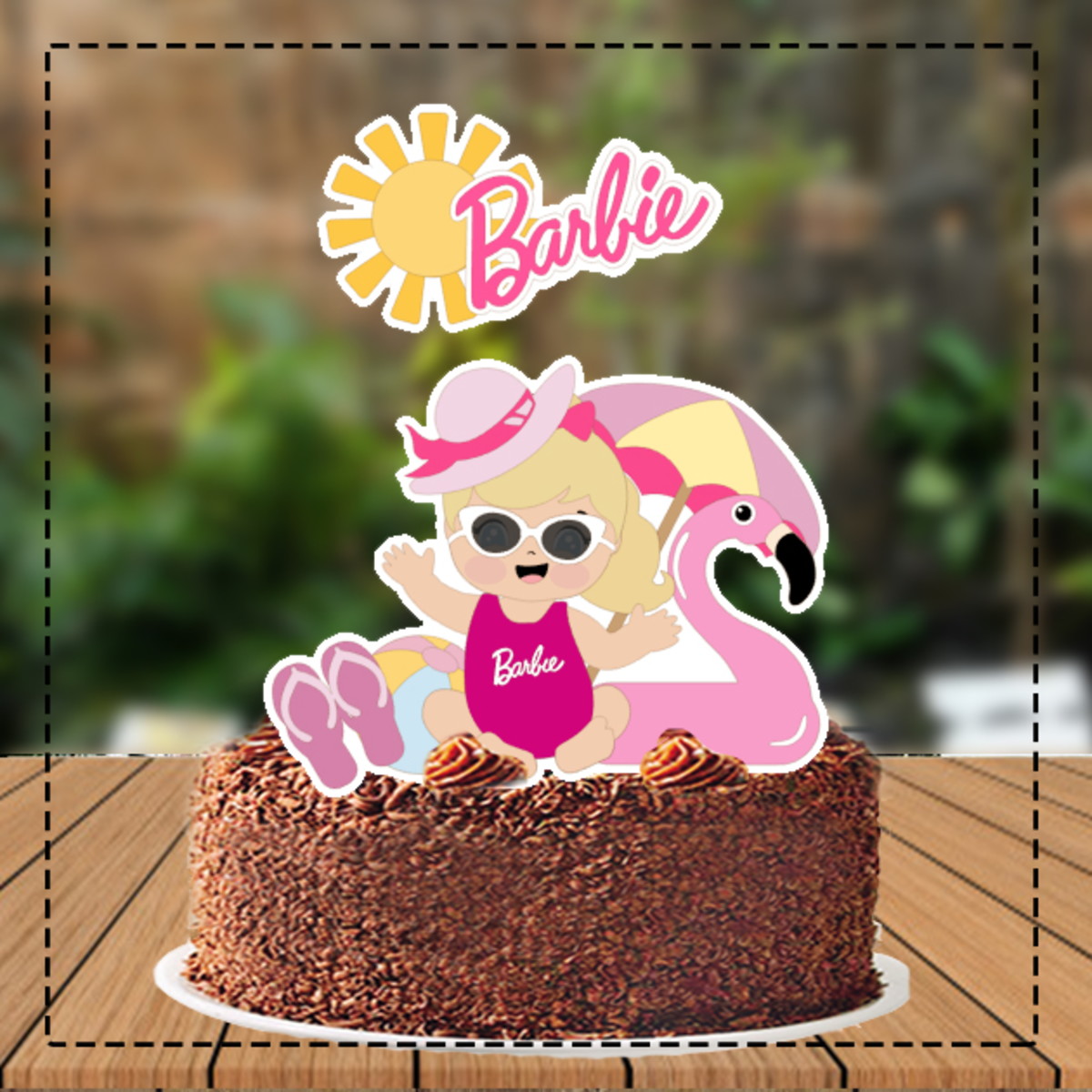 Topo de Bolo Barbie Baby - Ref 4866 Arquivo Digital - Topo de Bolo Para ...
