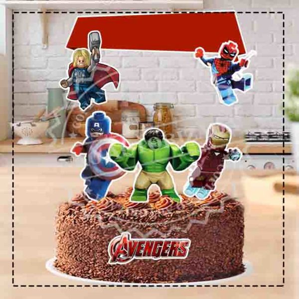 TOPO DE BOLO LEGO MARVEL 00- ARQUIVO DIGITAL - Topo de Bolo Para Imprimir