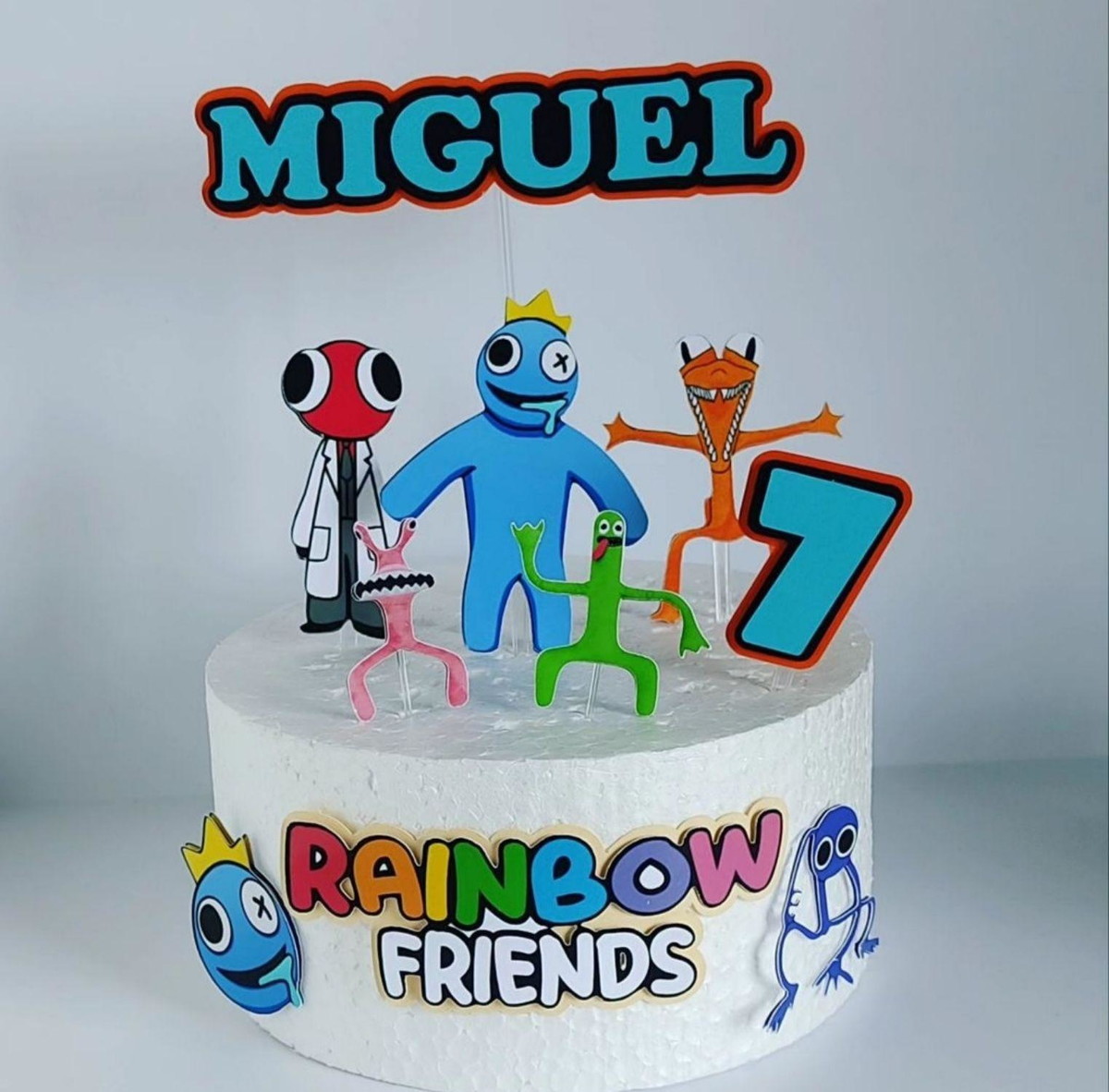 Topo de Bolo Rainbow Friends - Topo de Bolo Para Imprimir